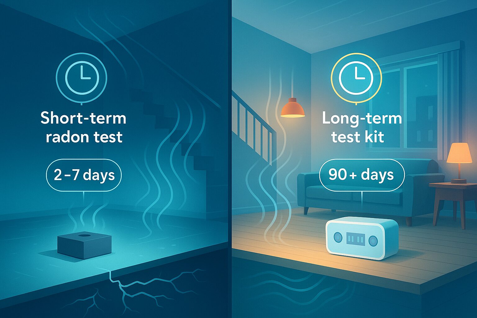 What’s the Difference Between Short-Term and Long-Term Radon Test Kits?